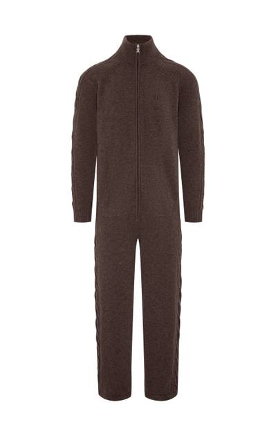 Cable Lux Cashmere Jumpsuit Brown Melange - Onepiece